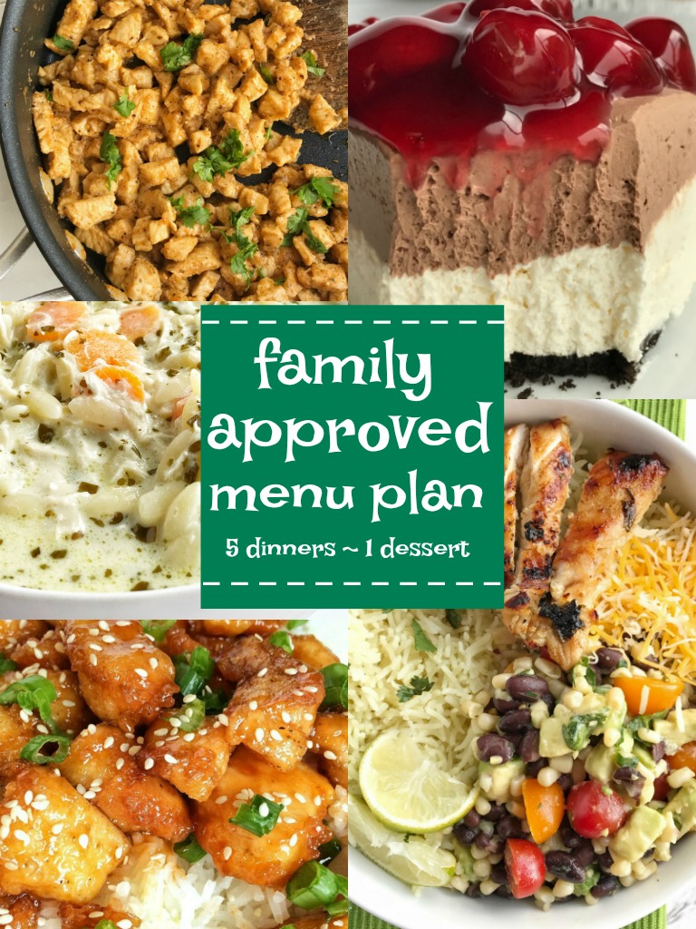 Family Approved Menu Plan Week 11 Together As Family