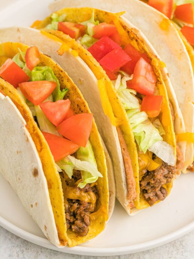 Baked Double Decker Tacos - Together as Family