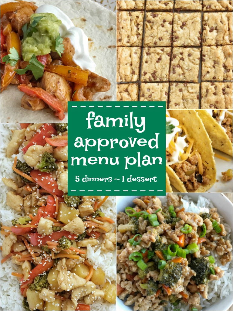 Family Approved Menu Plan Week 4 Together As Family