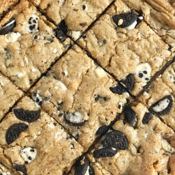 Oreo Cookies & Cream Blondie Bars - Together as Family