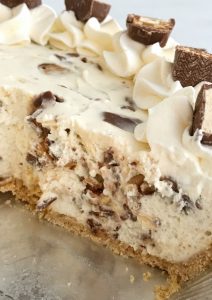 No Bake Snickers Cheesecake Pie - Together as Family