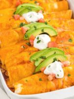 Cheesy Ground Beef & Rice Enchiladas - Together as Family