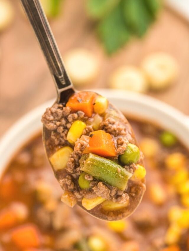 Easy Vegetable Beef Soup - Together as Family