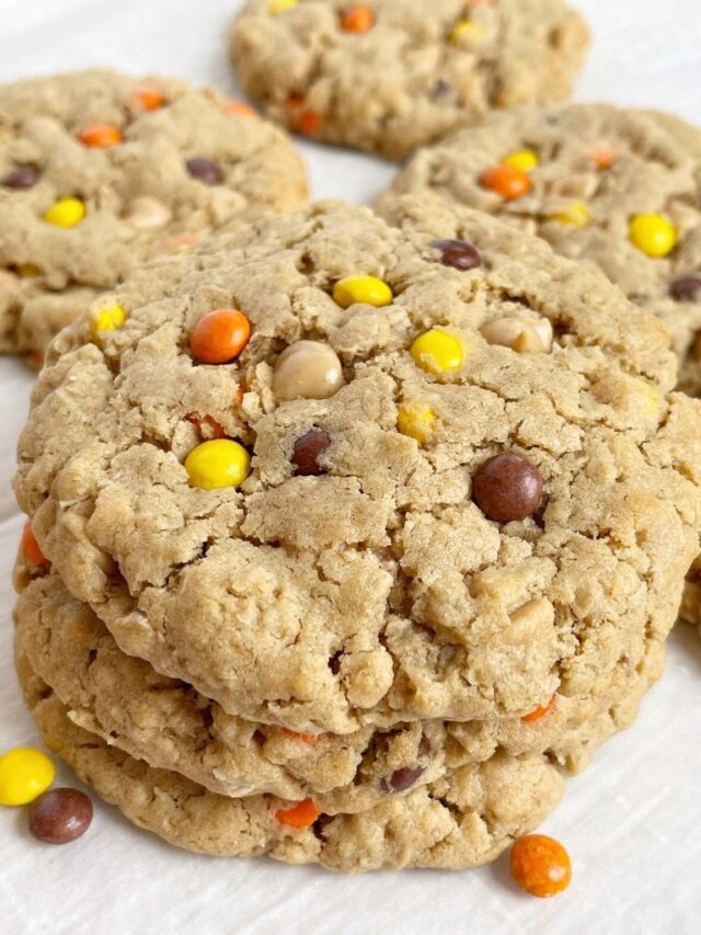 Triple Peanut Butter Monster Cookies - Together as Family