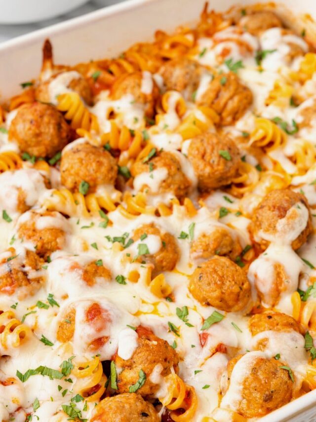 Dump and Bake Meatball Casserole - Together as Family