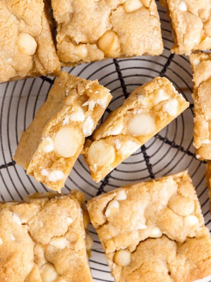 White Chocolate Macadamia Cookie Bars - Together as Family