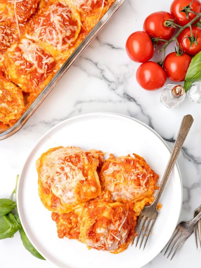 Ravioli Bake (Easy Frozen Ravioli Bake) - Together as Family