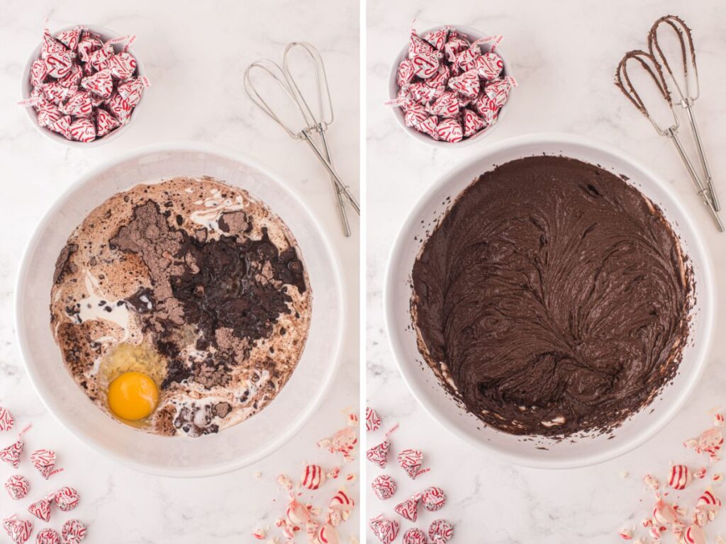 Candy Cane Kiss Brownie Bites - Together as Family