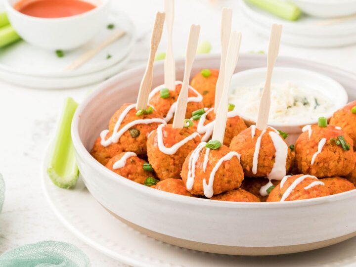 Buffalo Chicken Meatballs - Together as Family