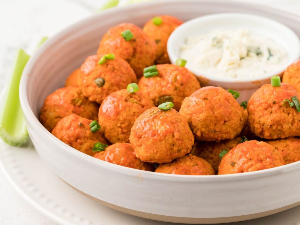 Buffalo Chicken Meatballs - Together as Family