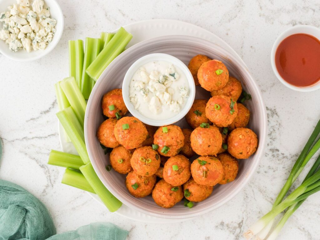 Buffalo Chicken Meatballs - Together as Family