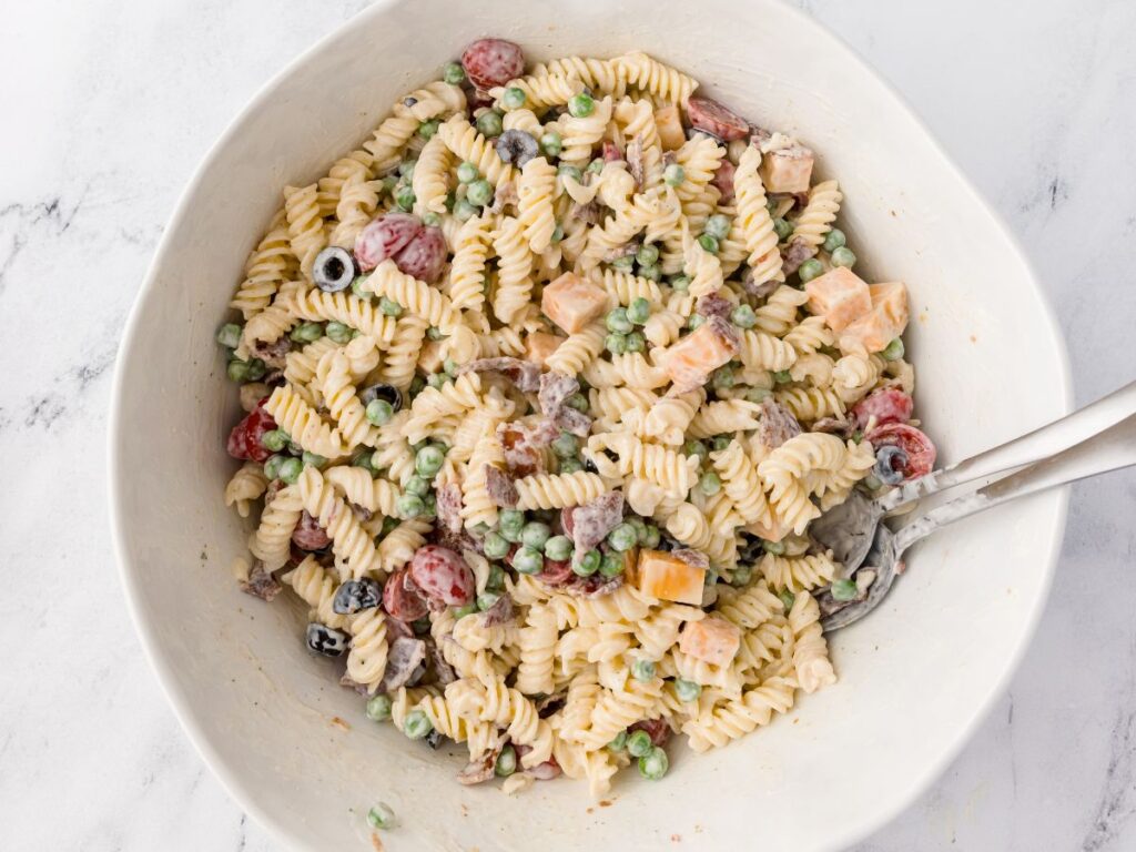 Bacon Ranch Pasta Salad - Together as Family