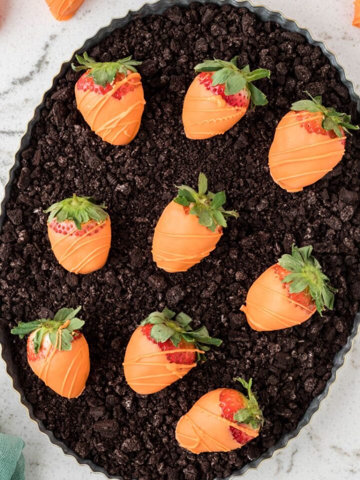 Carrot Patch Chocolate Covered Strawberries - Together as Family