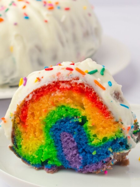 Easy Rainbow Bundt Cake - Together as Family