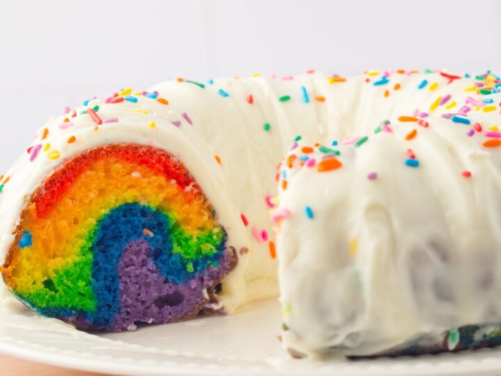 Easy Rainbow Bundt Cake - Together as Family