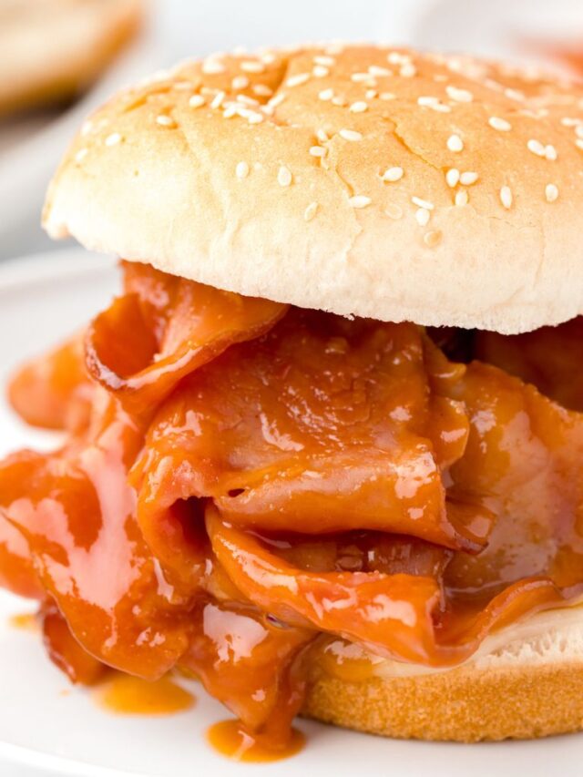 Quick BBQ Ham Sandwiches - Together as Family