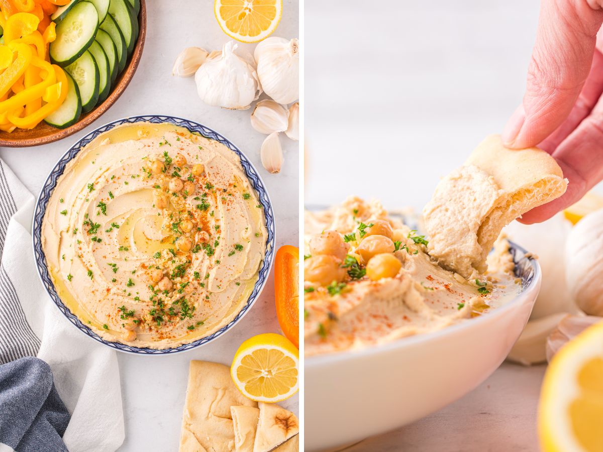 Roasted Garlic Hummus - Together as Family