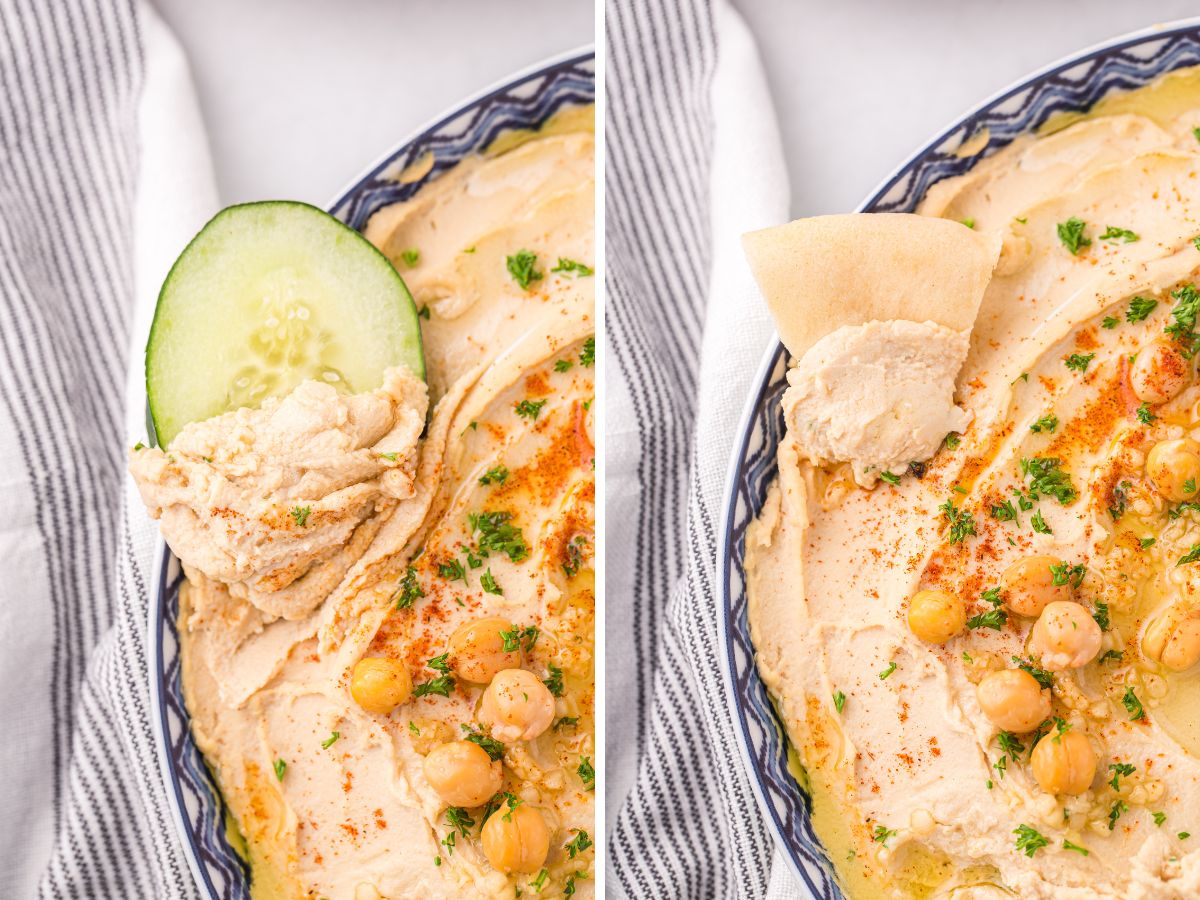 Roasted Garlic Hummus - Together as Family