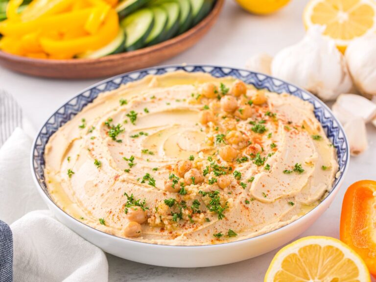 Roasted Garlic Hummus - Together as Family