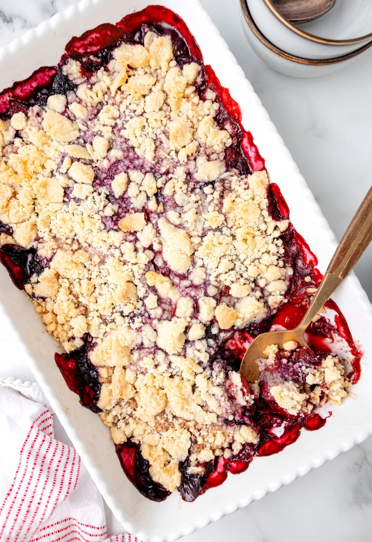 Mixed Berry Sugar Cookie Cobbler - Together as Family