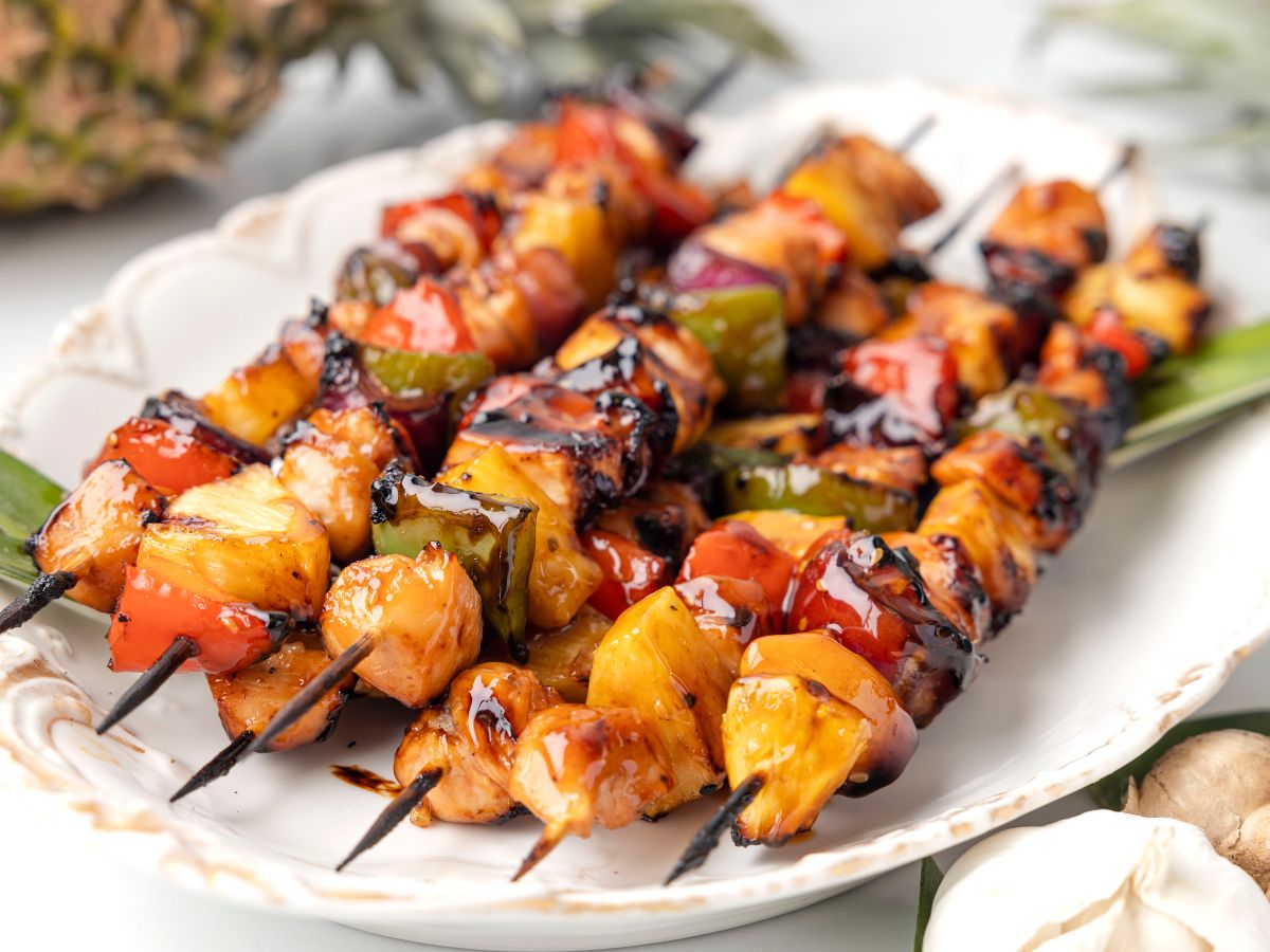 Pineapple Chicken Kabobs - Together as Family