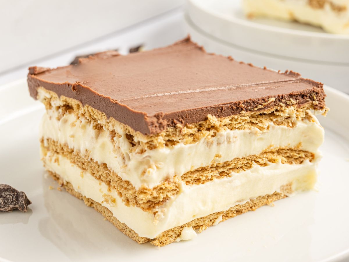 Chocolate Eclair Icebox Cake - Together as Family