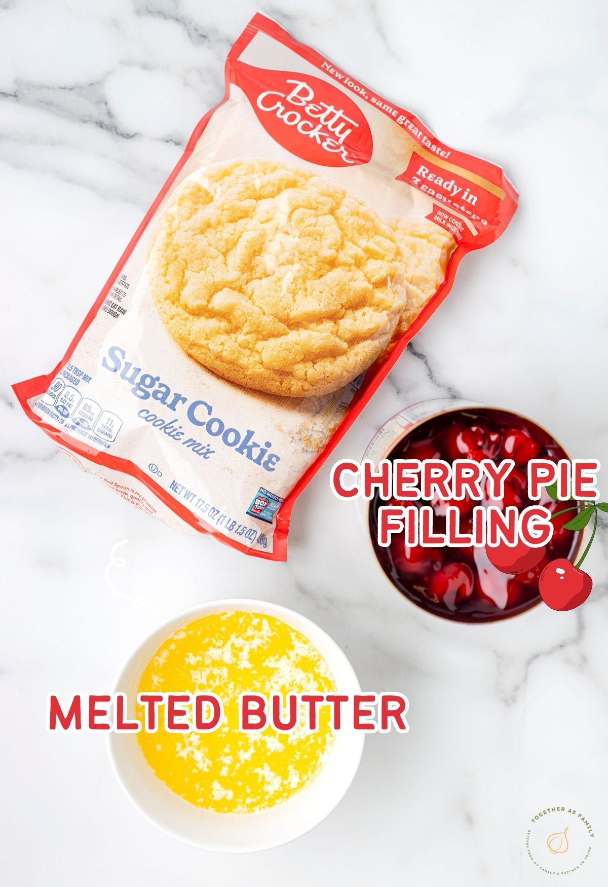 Easy Sugar Cookie Cherry Cobbler - Together as Family