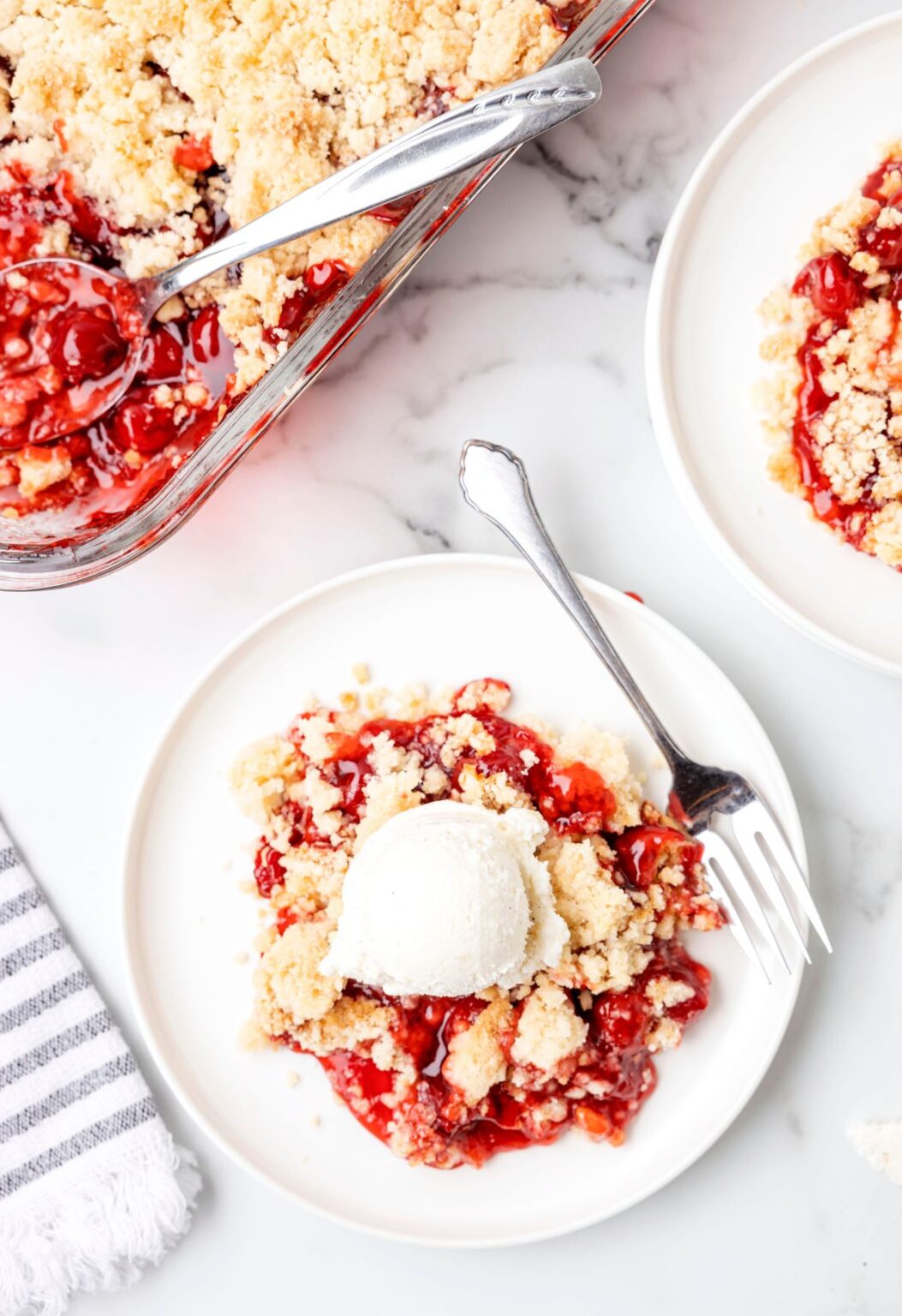 Easy Sugar Cookie Cherry Cobbler - Together as Family