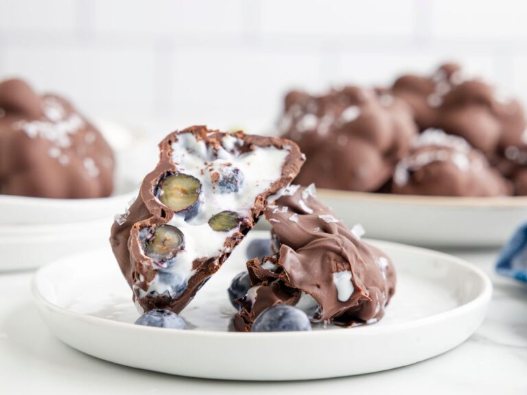 Chocolate Covered Blueberry Clusters (With Greek Yogurt) - Together as ...