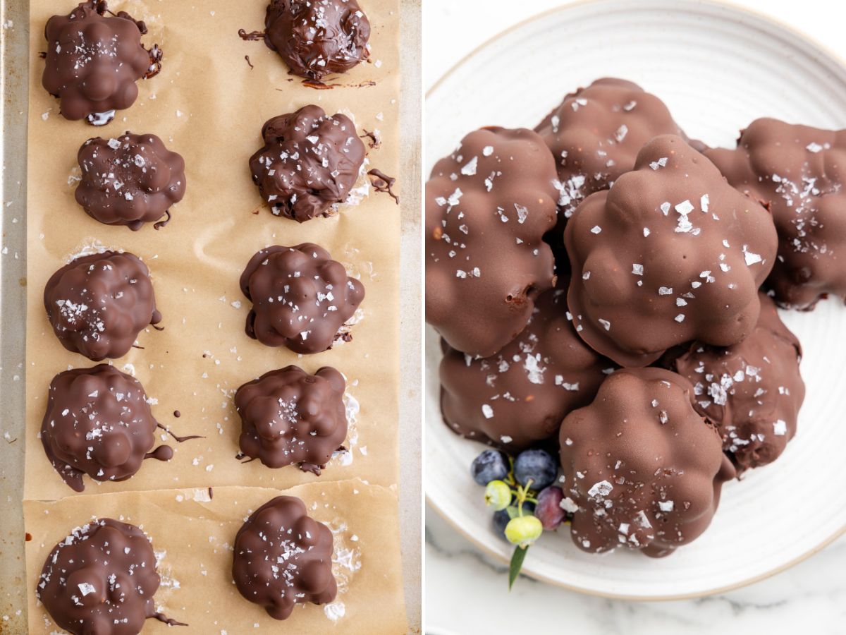 Chocolate Covered Blueberry Clusters (With Greek Yogurt) - Together as ...