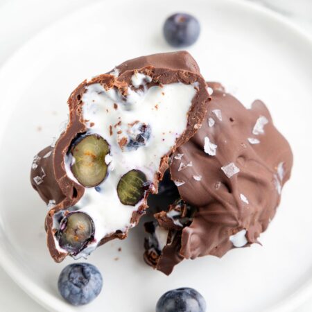 Chocolate Covered Blueberry Clusters (With Greek Yogurt) - Together as ...