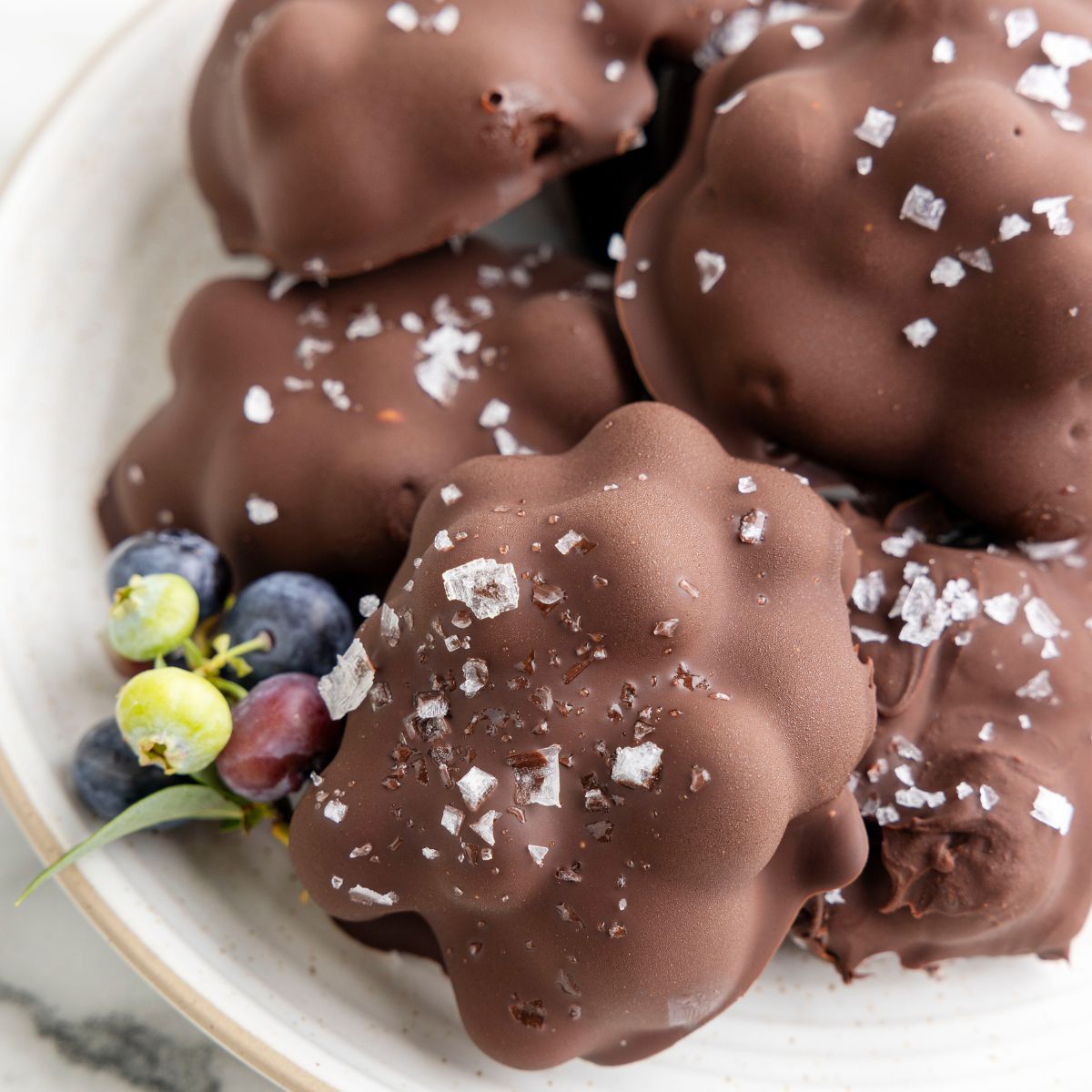 Chocolate Covered Blueberry Clusters (With Greek Yogurt) - Together as ...