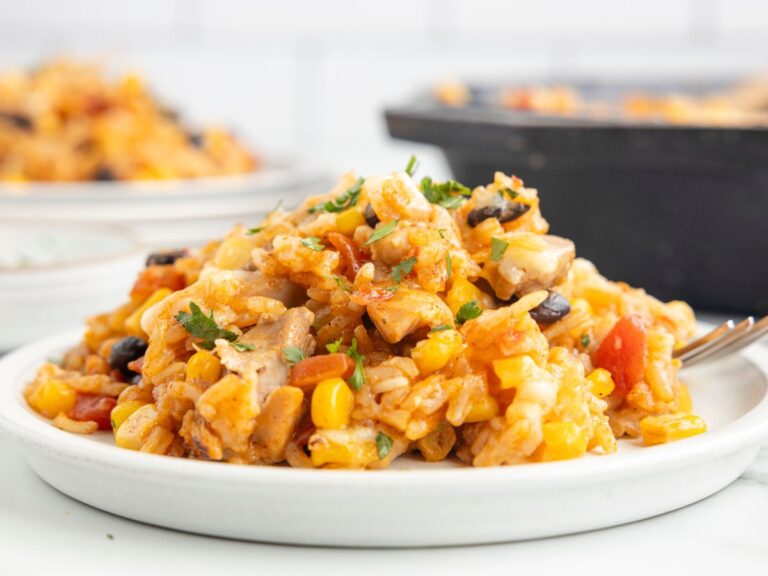 Cheesy Chicken Taco Rice (One Pot Recipe) - Together as Family