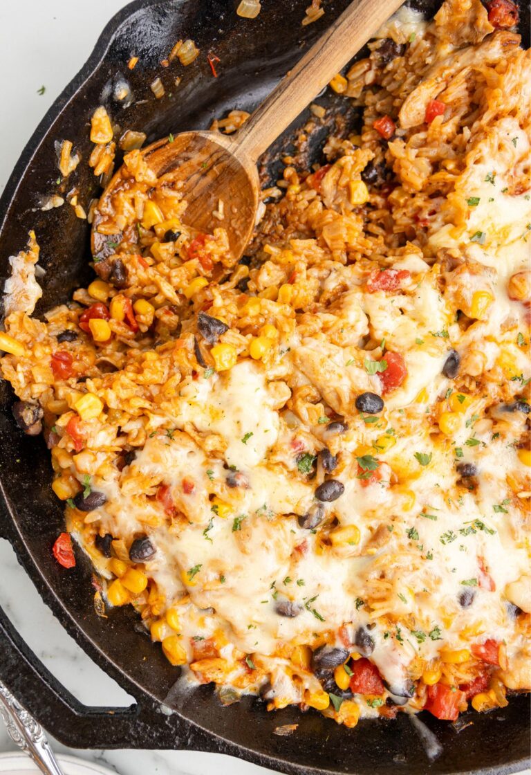 Cheesy Chicken Taco Rice (One Pot Recipe) - Together as Family