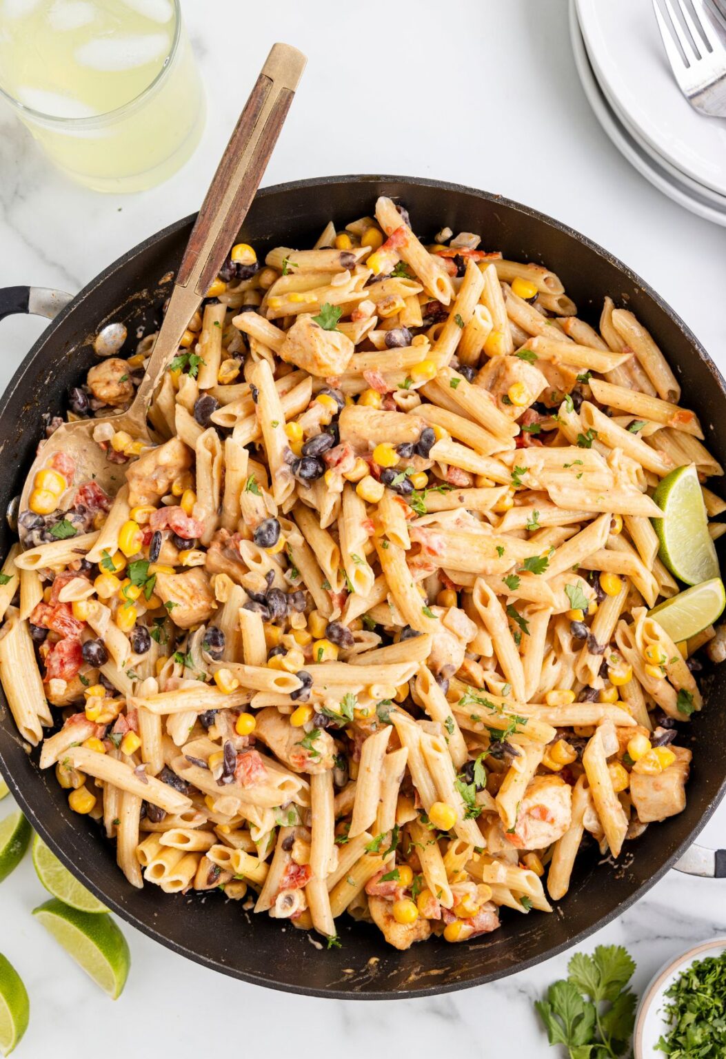 Southwest Chicken Pasta (With Penne Pasta) - Together as Family