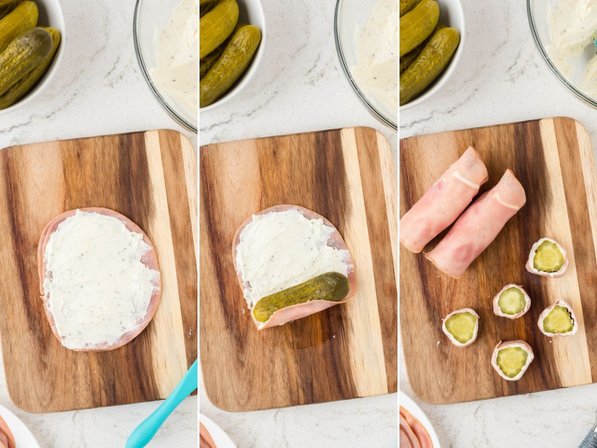 Ham and Pickle Roll Ups with Cream Cheese (Easy Appetizer) - Together ...