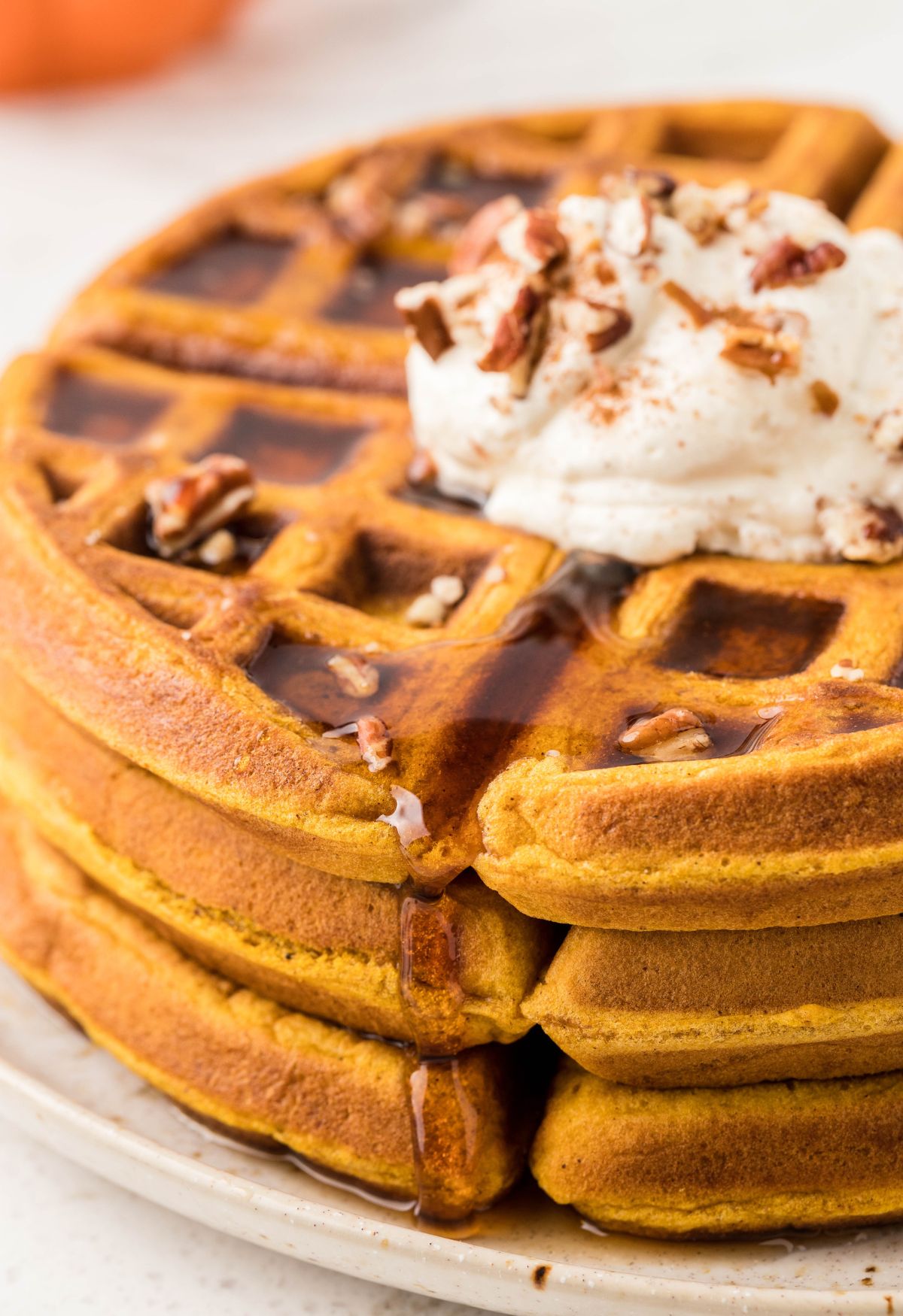 Pumpkin Waffles Recipe - Together as Family
