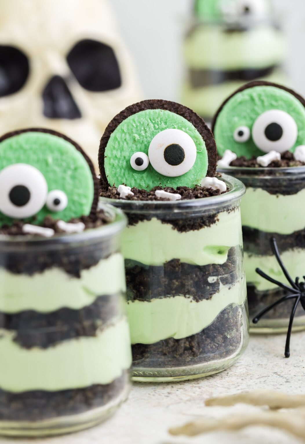 Zombie Dirt Pudding Cups - Together as Family