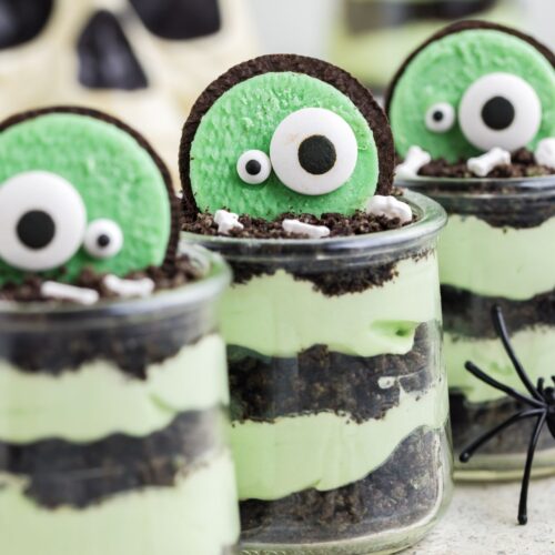 Zombie Dirt Pudding Cups - Together as Family