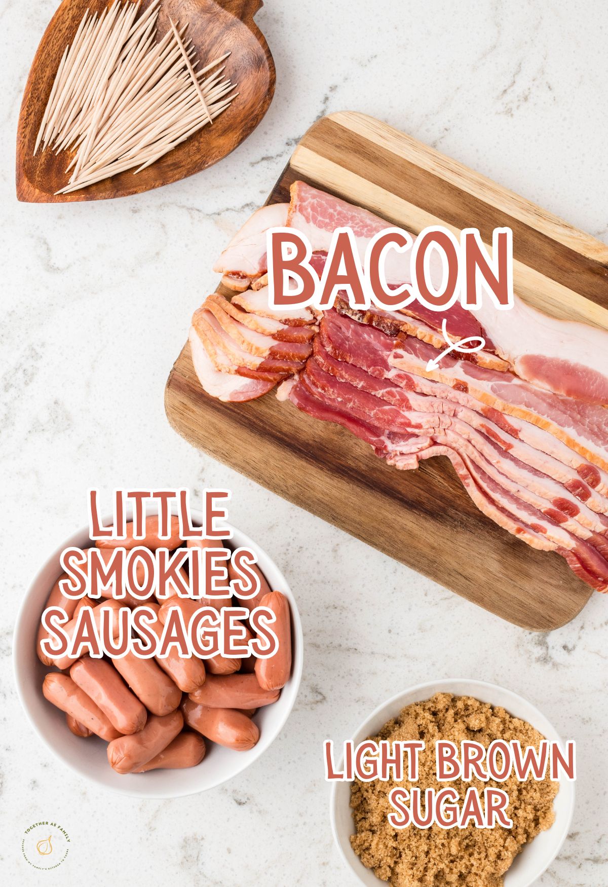 Brown Sugar Bacon Wrapped Smokies - Together as Family