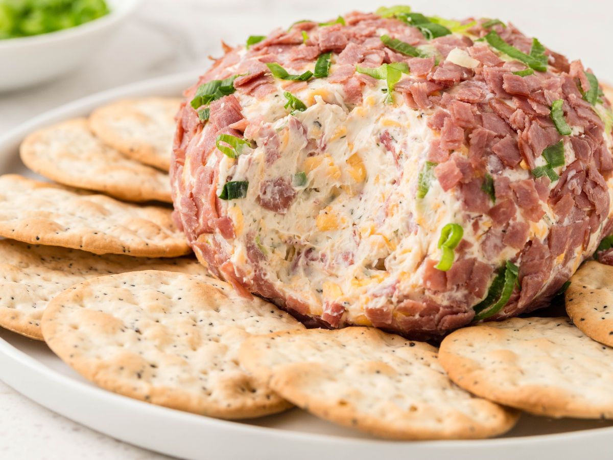 Dried Beef Cheese Ball (Chipped Beef Cheeseball) - Together as Family