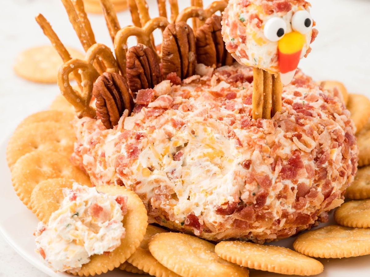 Turkey Cheese Ball Thanksgiving Appetizer Recipe - Together as Family