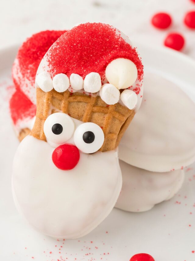 Easy Santa Claus Cookies Made with Nutter Butters - Together as Family
