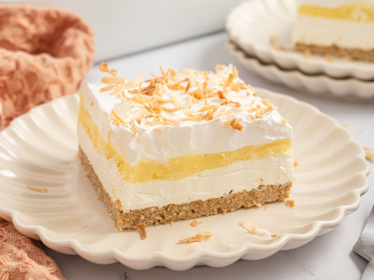 No-Bake Coconut Cream Lush Dessert - Together as Family