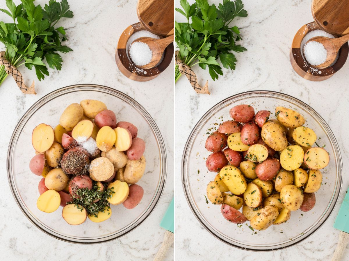 Roasted Rosemary Potatoes (Crispy Oven Baked Baby Potatoes) - Together ...