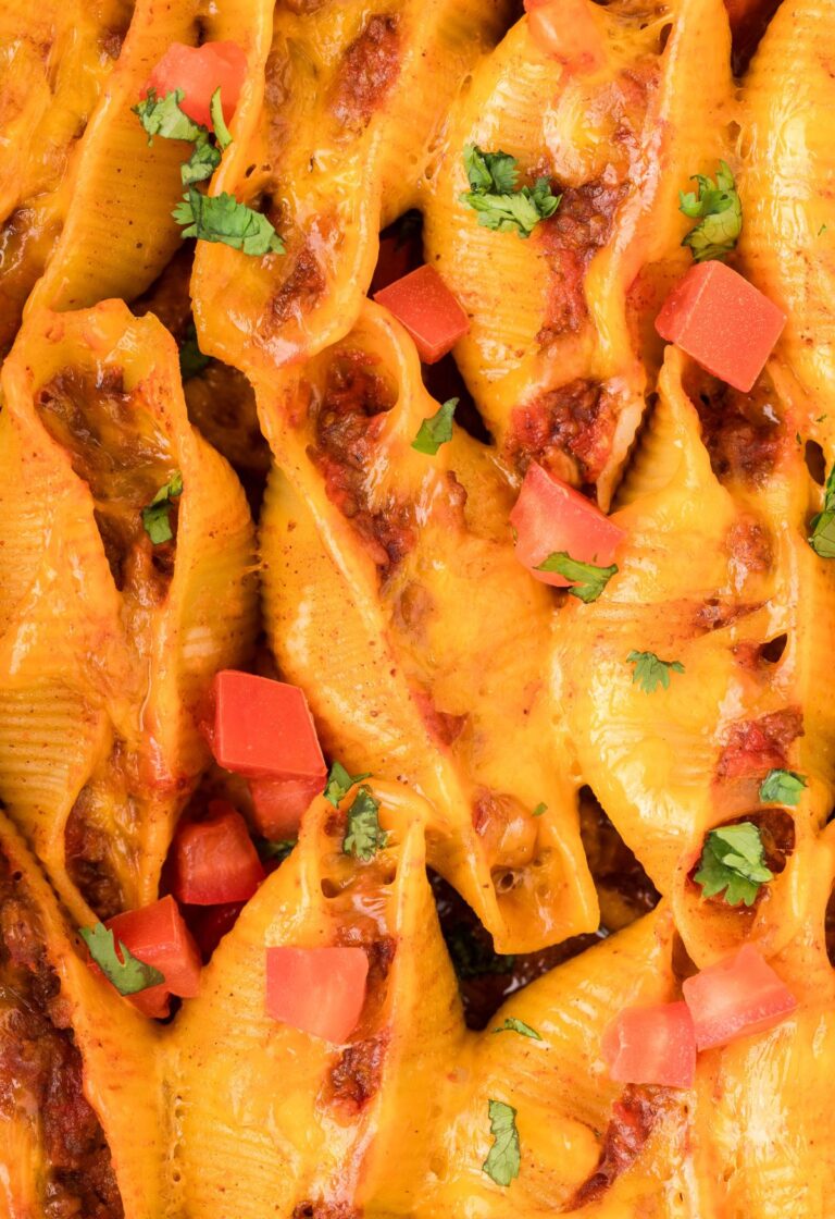 Cheesy Taco Stuffed Shells Pasta Recipe - Together as Family