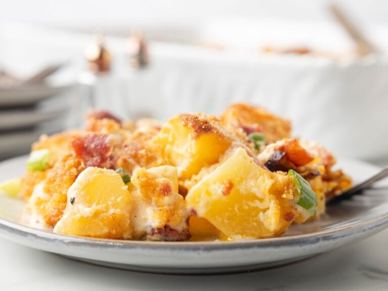 Cheesy Potato Bacon Casserole (Oven Baked Loaded Potatoes) - Together ...