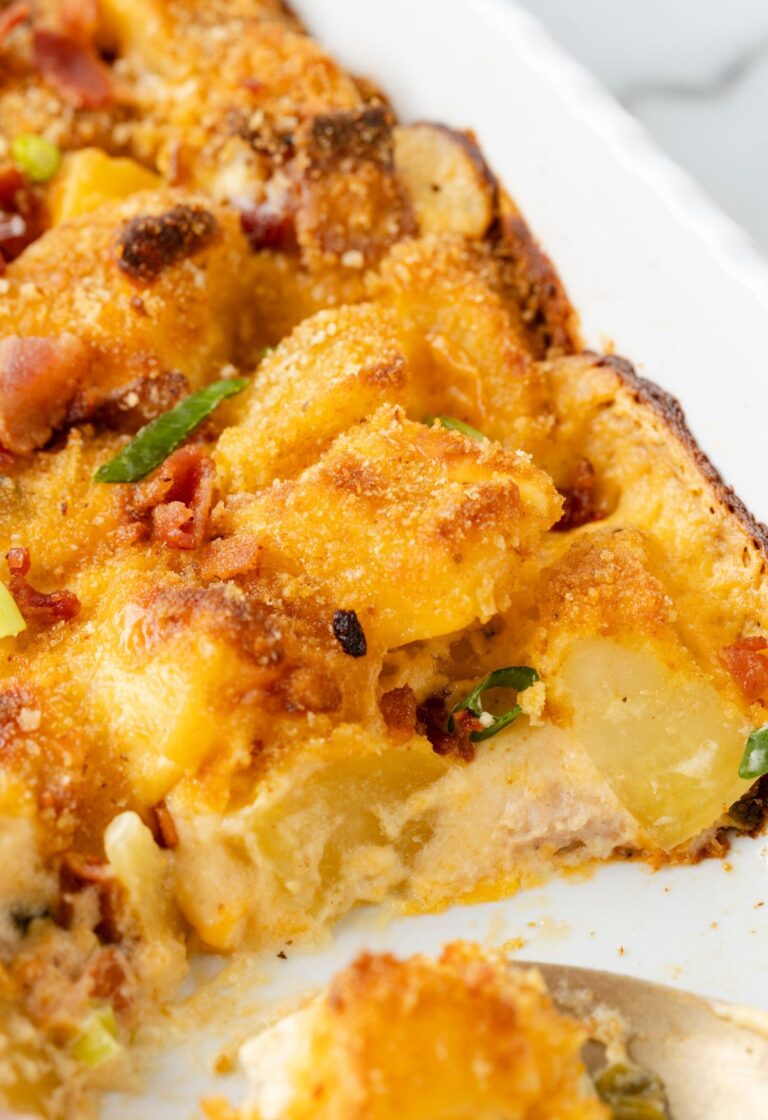 Cheesy Potato Bacon Casserole (Oven Baked Loaded Potatoes) - Together ...