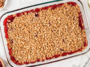 Easy Cherry Crisp (Cherry Pie Filling) - Together as Family