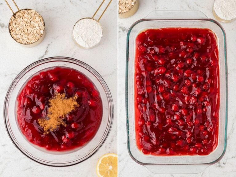 Easy Cherry Crisp (Cherry Pie Filling) - Together as Family
